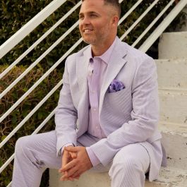 Modern Fit Seersucker Suit by Haspel