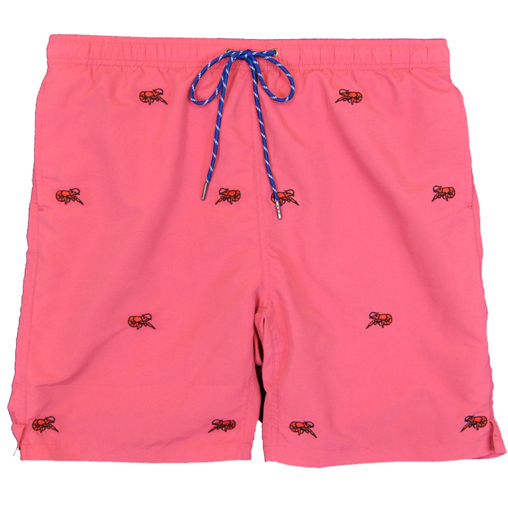 Crawfish Embroidered Swim Trunk